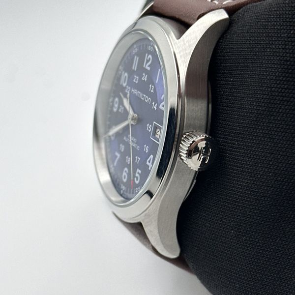 Hamilton Khaki Field Automatic Date 42mm Blue Men's Watch - H704450 ...