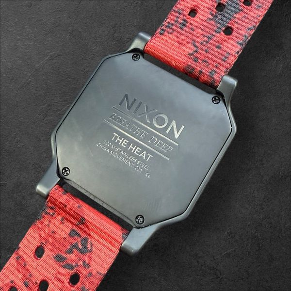 Nixon The Heat Breathe Deep Watch - Excellent Condition Black/Red 38mm ...