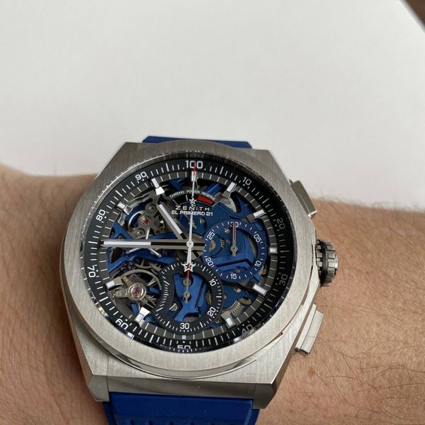 Zenith Defy El Primero 21 Blue Rubber Men's Watch | WatchCharts