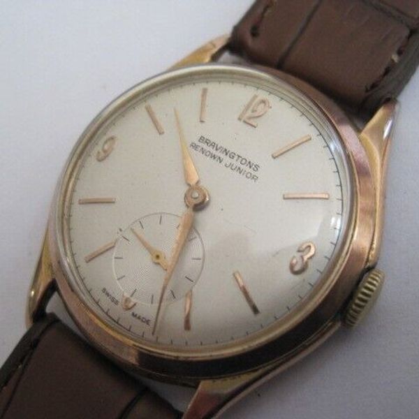 Fine Vintage Bravingtons "Renown Junior" Manual Winding Gentleman's ...