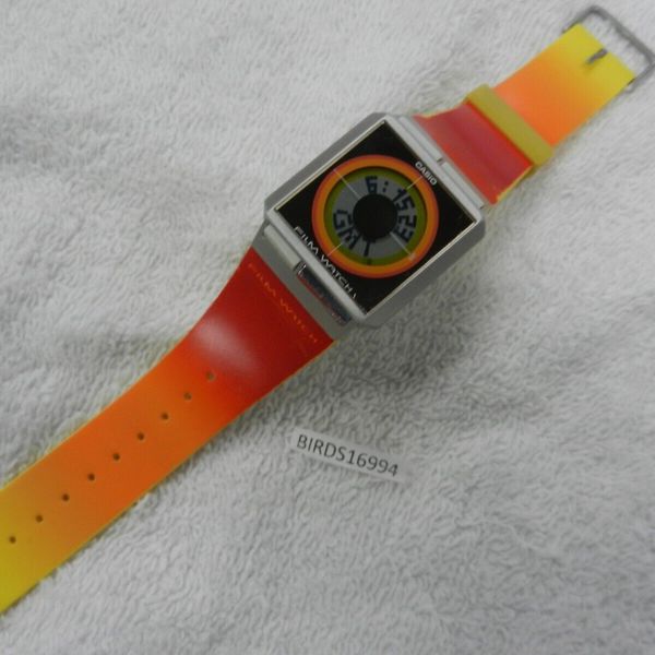 ULTRA RARE CASIO FILM WATCH FS-02 TRI COLOR WORKS NEW BATTERY LITE WEAR ...