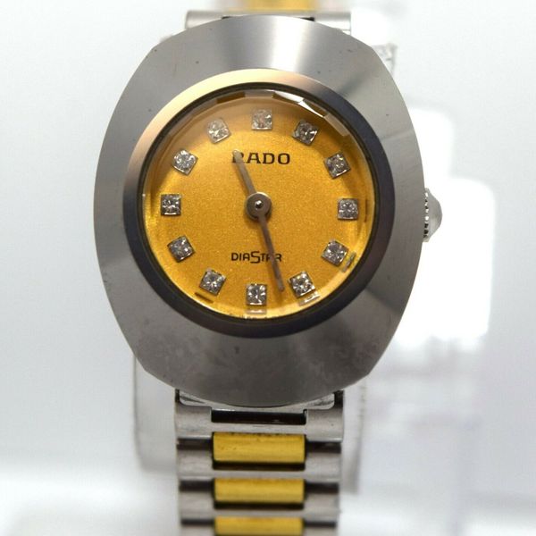Vintage Rado 963.0558.3 DiaStar Two Tone Diamond Dial Ladies Watch 21mm ...