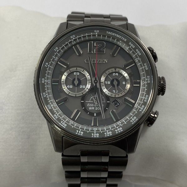 Citizen Eco-Drive Nighthawk Chronograph Stainless steel Men's Watch ...