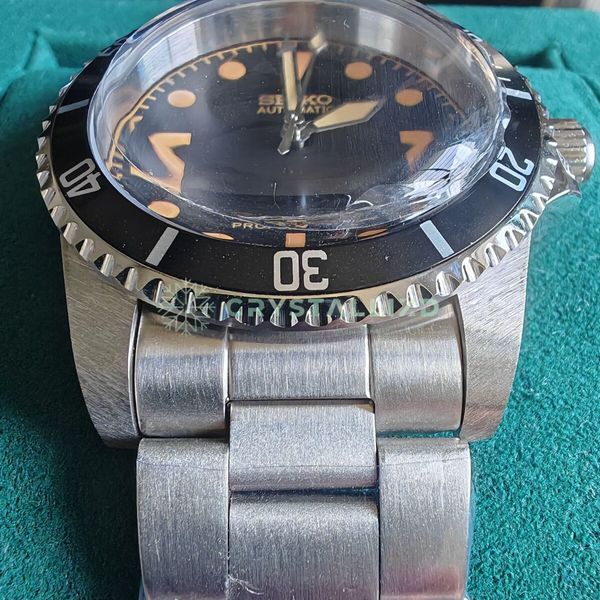 CUSTOM MOD 40MM SEIKO SCUBAMASTER NH35 AUTOMATIC MOVEMENT STEEL DOMED ...