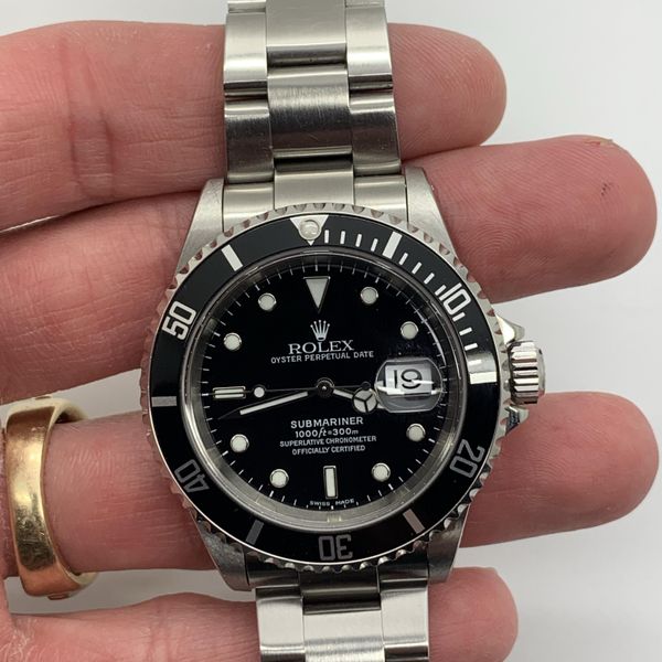 2002 Rolex 16610 Submariner Excellent unpolished holes case | WatchCharts