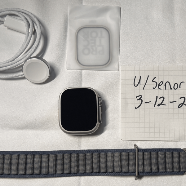 [WTS] ] Apple Watch Ultra 2 w/ Alpine Loop Large Blue, charger, screen ...