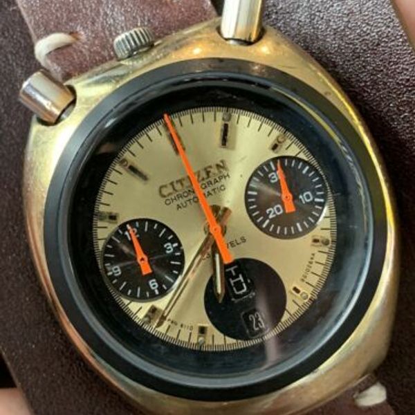VINTAGE CITIZEN BULLHEAD 67-9143 CHRONOGRAPH JAPAN 23JEWELS AUTHENTIC ...