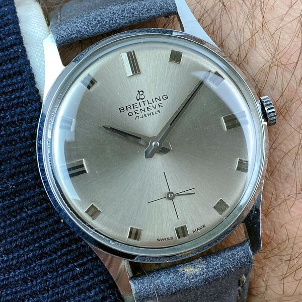BREITLING AMAZING Chrome Plated MEN'S WATCH from 1960's IMMACULATE ...