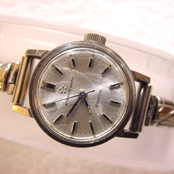 Vintage antique Art Deco / Space Age Lady ETERNAMATIC ETERNA AUTOMATIC ...