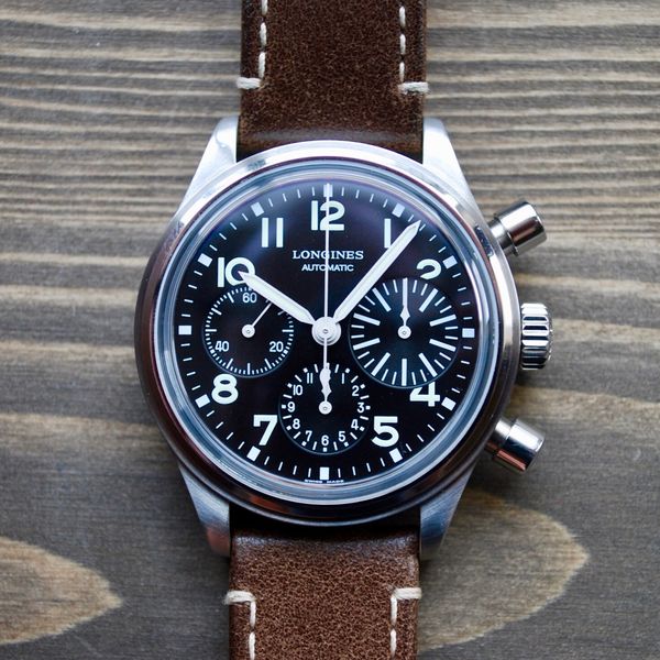 FS Longines Avigation Big Eye Chronograph w/extra XL Strap ...