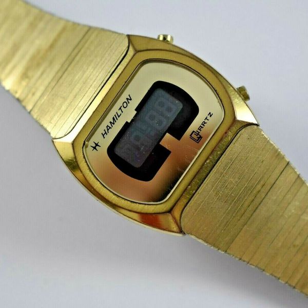 Vintage Hamilton Quartz LCD 880002-4 Wrist Watch 32.30mm lot.v ...