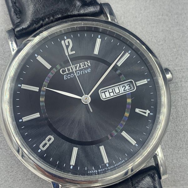 Citizen Eco Drive watch E101-S015570 Day Date good condition Working ...