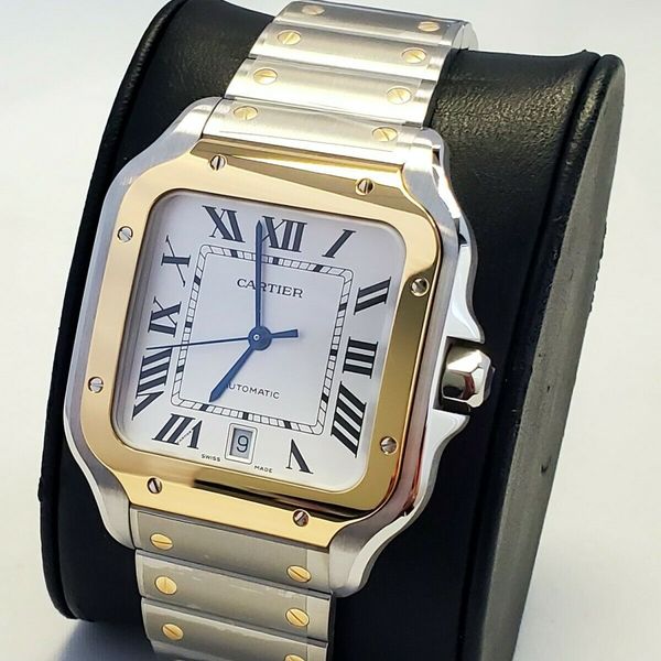 Cartier Santos 42mm Automatic Stainless Steel Two Tone 4072 Watch ...