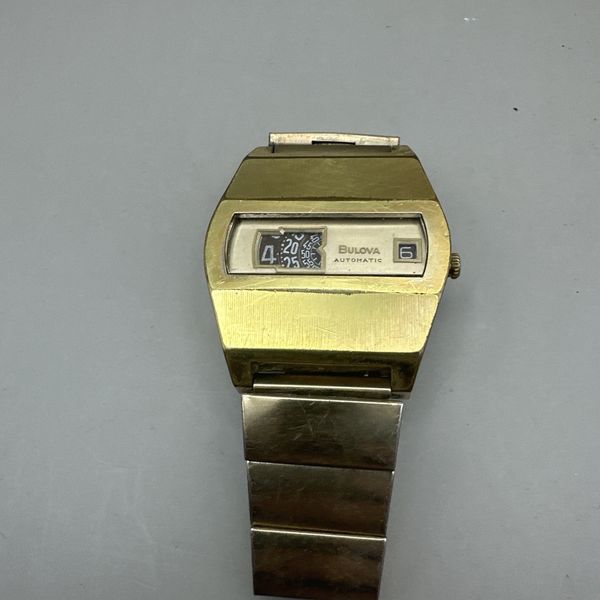 Bulova Direct Read Jumbo Case Automatic Men's Watch N4 Circa 1974 ...