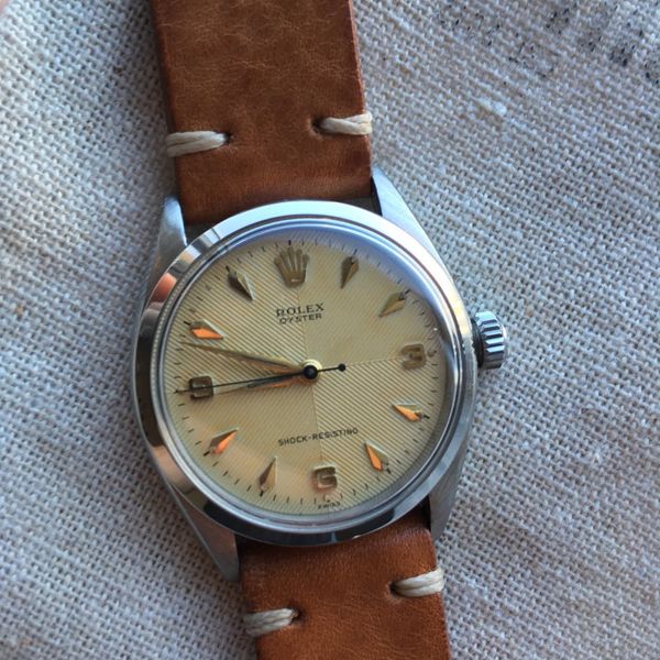 FS FSOT 1958 Rolex 6480 with quadrant, chevron pattern explorer dial ...