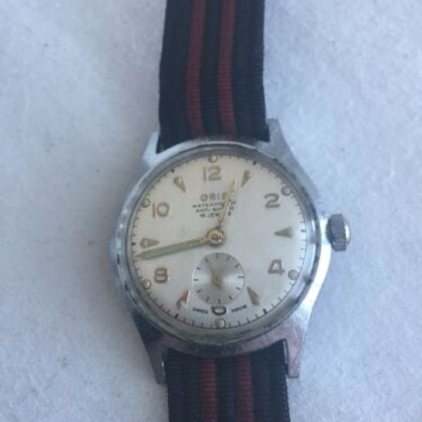 Vintage Gents Oris Waterproof/Antimagnetic 15 jewel watch Working Order ...