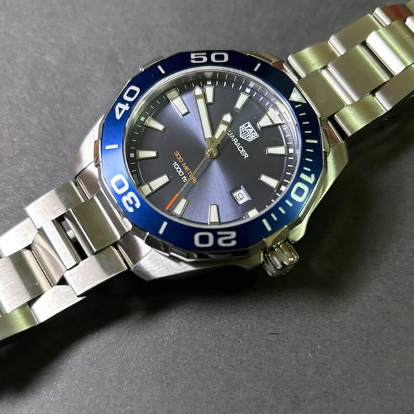 TAG Heuer Aquaracer Blue Men's Watch - WAY101C.BA0746 | WatchCharts ...