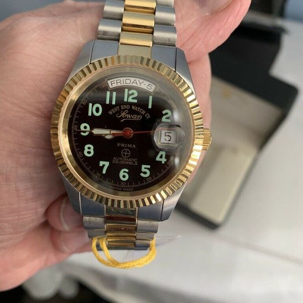 West End watch company swiss made Automatic watch prima 25 jewel sowan ...