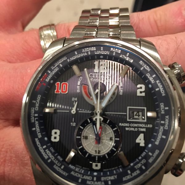 Citizen Eco-Drive World Time AT Eli Manning Limited Edition ...
