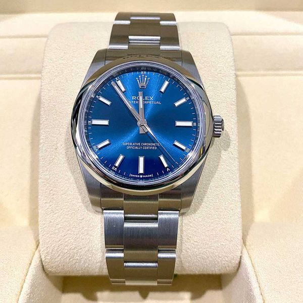 FS: Rolex Oyster Perpetual 124200 Blue Index Dial 34mm Watch New 2020 ...