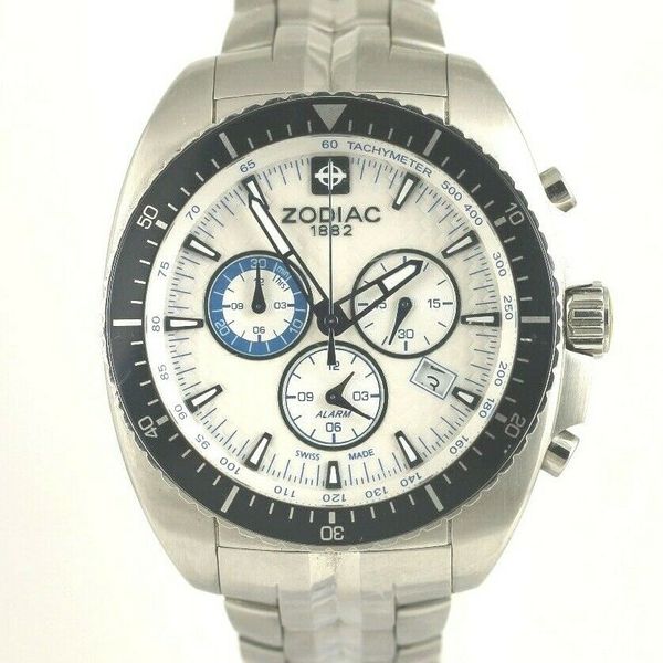 Zodiac Speed Dragon ZO5505 Men's Alarm Chronograph Swiss Made Watch ...