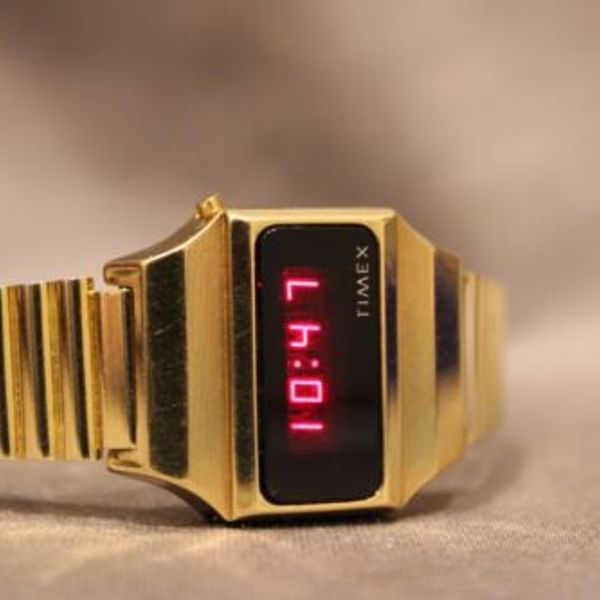 Working! 1970's Timex Red LED, Ladies, Gold Tone, Amazing! Rare ...