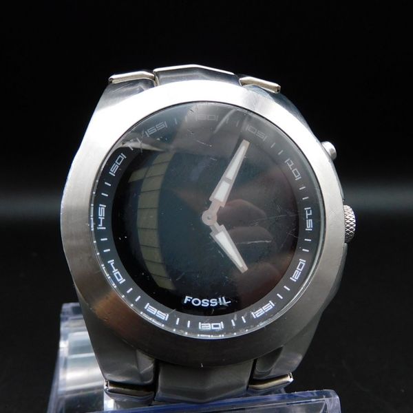 FOSSIL MEN'S QUARTZ ANALOG DIGITAL STAINLESS WATCH, NEW BATTERY FITTED ...