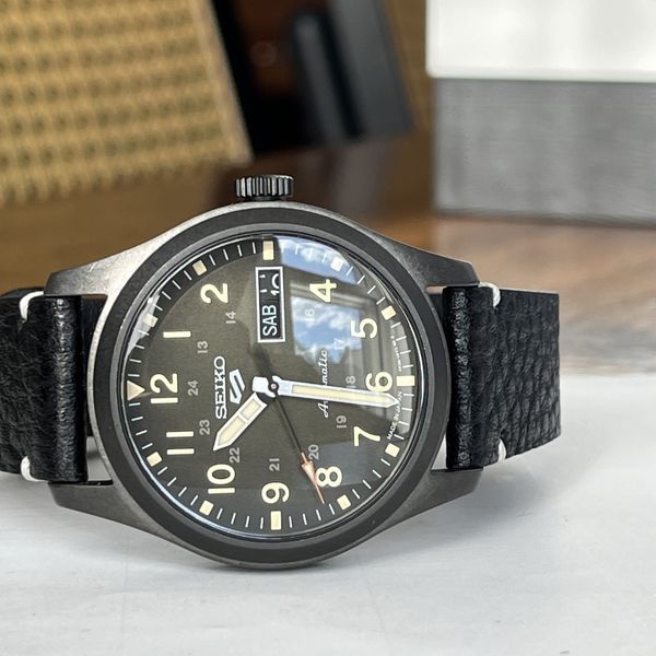 SEIKO 5 Automatic FIELD SPORTS Leather Men's Watch - SRPG41 MSRP: $335 ...