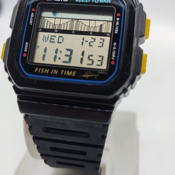 Vintage Casio FT-100W Fish in Time Digital Watch made in Japan 1989 ...