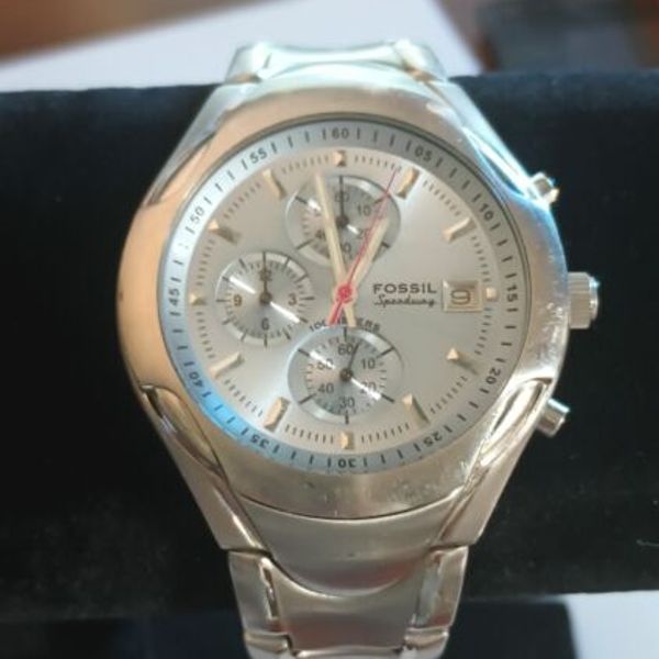 Mens FOSSIL BLUE "Speedway" Chronograph CH-2354 Watch Heavy 100m Stainless Steel | WatchCharts ...