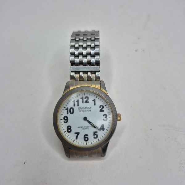 EMBASSY by GRUEN Men's Fashion Watch Stretch Band New Battery ...