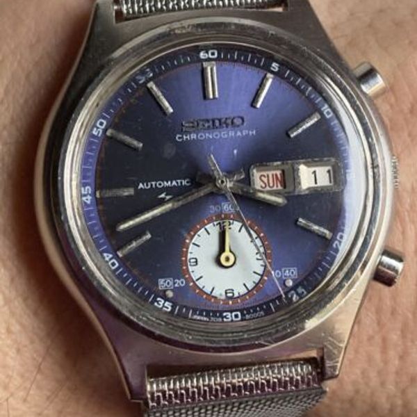 Seiko 7016-8001 Vintage Automatic Chronograph Flyback Watch Uhr Montre ...