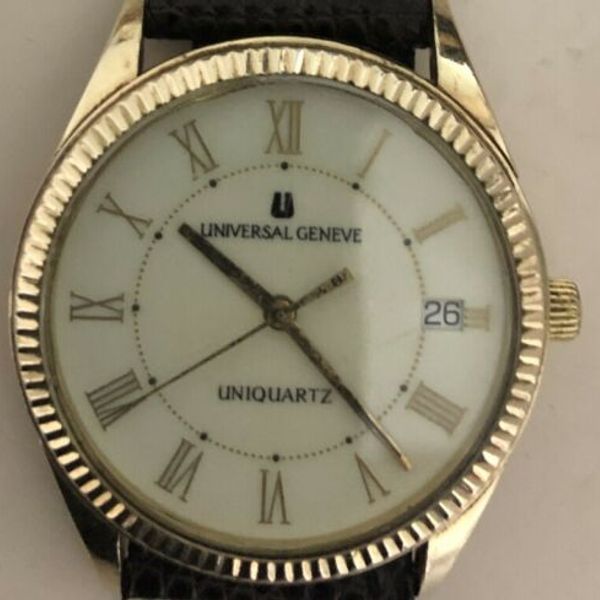 Vintage Universal Geneve Yellow Gold Filled Watch + Box | WatchCharts ...