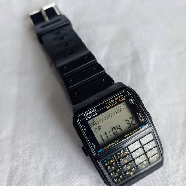 Vintage Casio 676 DBC-62 Watch Data Bank World Time Calculator Telememo | WatchCharts Marketplace