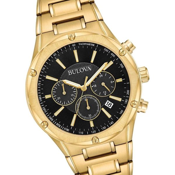 Bulova 97B161 Gold-Tone Stainless-steel Chronograph Date Military-time ...