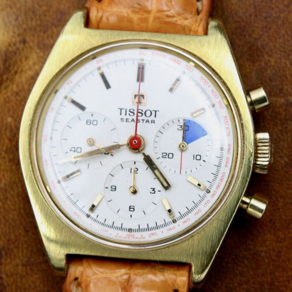 Tissot Seastar 3 Register Chronograph Lemania 17J Swiss Watch Just ...