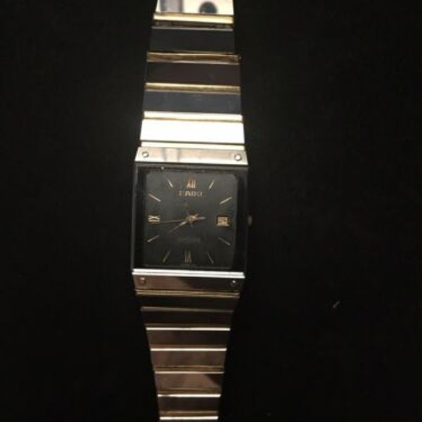 VINTAGE Men’s RADO DIASTAR DATE QUARTZ WRISTWATCH TWO TONE TUNGSTEN ...