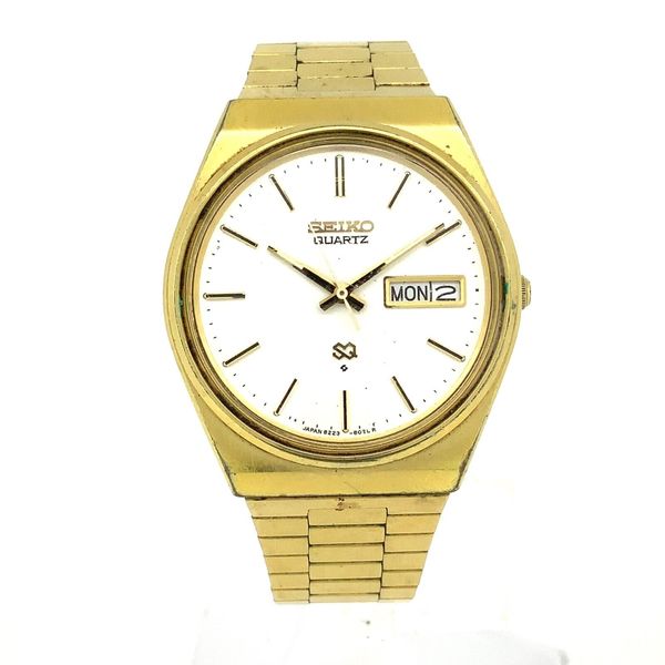 Vintage 1989 Menâ s Seiko SQ 8223-8029 Date/Day 40mm 4J Quartz Watch ...