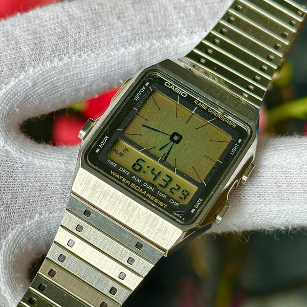 Vintage Casio Alarm Chronograph Module 187 2 Way Digital Men's Watch AE ...