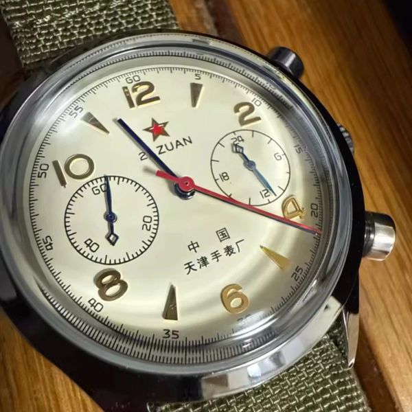 Seagull 1963 21 Zuan Pilot watch Mechanical Quartz movement Chronograph ...