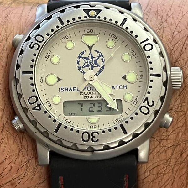 Adi 224 Israeli Police Ana-Digi Diver 200m Alarm Chronograph watch is ...