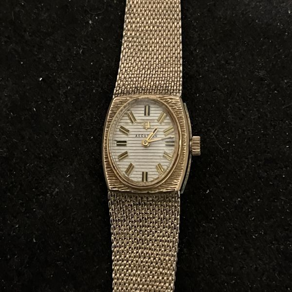 VTG Bulova Accutron N5 Watch 10k Gold Filled Case And Band Mesh Ladies ...