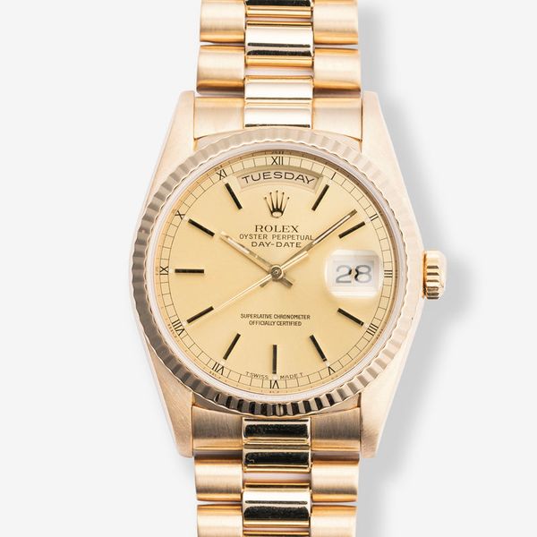 FS: 1990 Rolex Day-Date Ref. 18238 with Box & Service | WatchCharts ...