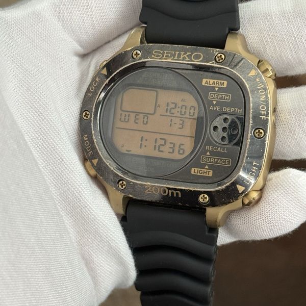 Rare Vintage Seiko Scuba Master M725-5A00 Menâ s Digital Diver Sports ...