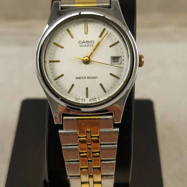 Vintage Casio Ladies / Unisex Date Display Two-Tone Watch (392 LQ -576 ...