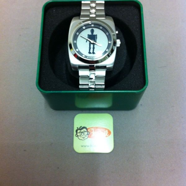 FOSSIL BIG TIC ANIMATED ROBOT STAINLESS STEEL WRISTWATCH - NEAR MINT ...