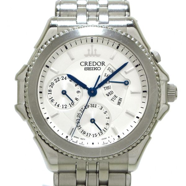 [New] [Used] SEIKO CREDOR Pacific Retrograde Wristwatch SS/Back Skelton ...