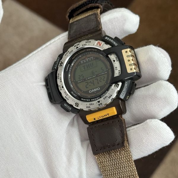 Vintage Casio Pro Trek PRT-40 Triple Sensor Digital Menâ s Sports Watch ...