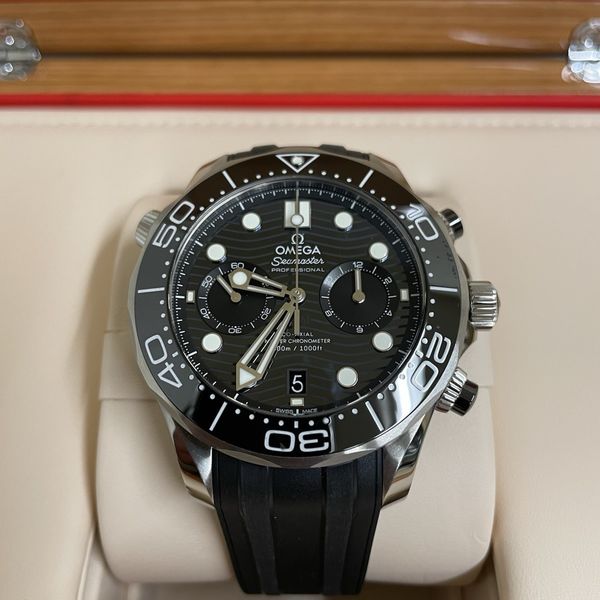 Omega Seamaster Watch. Chronograph Men's Black Rubber Strap Watch ...