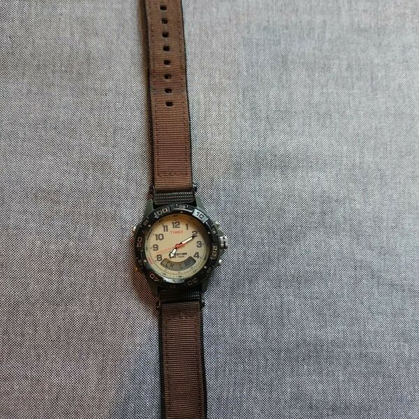 Timex T45181, Men's Expedition Combo Brown Watch, Indiglo, Chronograph ...